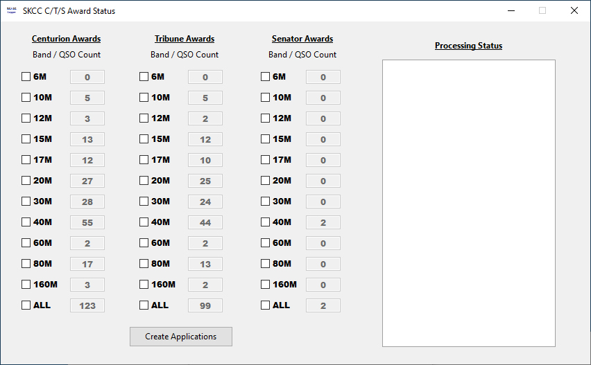 Creating SKCC Award Applications
