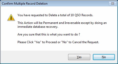 Deleting a Log Entry