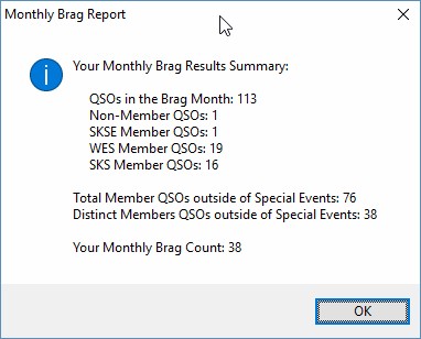 Monthly Brag Report
