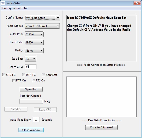 Connecting to a Radio